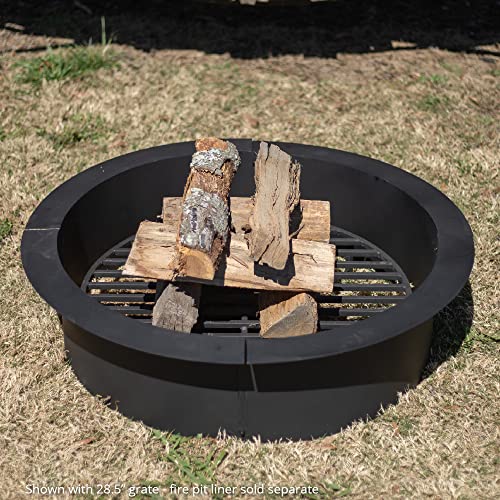 TITAN GREAT OUTDOORS Round 36.5in Fire Pit Grate, Heavy Duty 1/2in Steel Elevated Log Wood Pit Grate, Burning Fireplace and Firepits