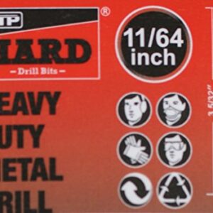 TTP HARD Drills Bits 11/64-Inch, 10 X Imperial Drill Bits Cobalt for Drilling Harder Metals Stainless Chrome Aluminum Cast Iron