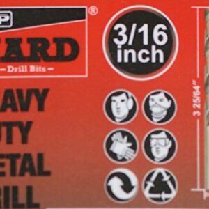 TTP HARD Drills Bits 3/16-Inch, 10 X Imperial Drill Bits Cobalt for Drilling Harder Metals Stainless Chrome Aluminum Cast Iron