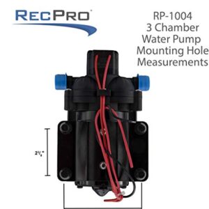 RecPro RV Water Pump 3.0 GPM| Compatible with Shurflo 4008-101-A65 | 12V Water Pump | Self-Prime | Camper Water Pump | RV Plumbing (1 Pump)