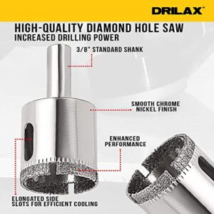 1 1/4 Inch Diamond Drill Bit Tile Hole Saw Ceramic Porcelain Quartz Granite Glass Fish Tank Kitchen Bathroom Shower Faucet Installation 1.25 Inches Single Pack