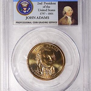 2007 P Pos. B John Adams Presidential Dollar PCGS MS 65 FDI Presidential Label Holder