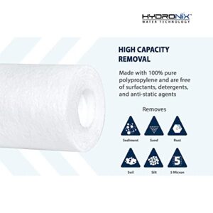 Hydronix SDC-25-2005 Whole House, RO Systems or Commercial Use Sediment Water Filter Cartridge 2.5" x 20" - 5 micron (PACK OF 4)