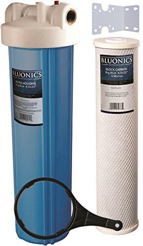 BLUONICS 4.5 X 20" Whole House Filter Purifier w/ CTO Carbon Block Cartridge