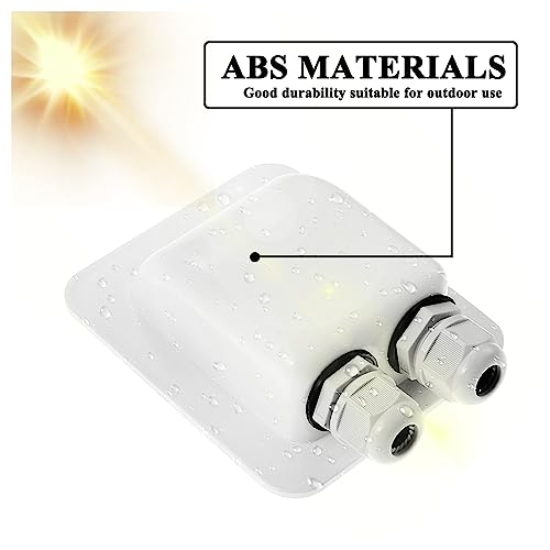 Link Solar Weatherproof ABS Solar Double Cable Entry Gland for All Cable Types 2mm² to 6mm² for Solar Project on Rv, Campervan, Boat