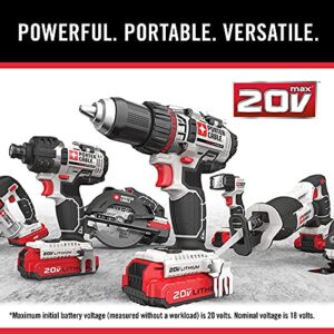 PORTER-CABLE 20V MAX Power Tool Combo Kit, 4-Tool Cordless Power Tool Set with 2 Batteries and Charger (PCCK616L4)