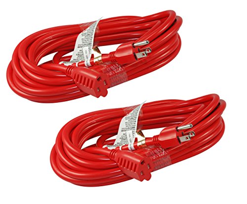 Conntek 2-20241-100 15 Amp Outdoor Extension Cord (2 Pack), 100'