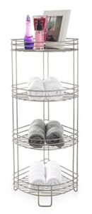 bino 'monaco' rust-resistant 4-tier corner spa tower, nickel