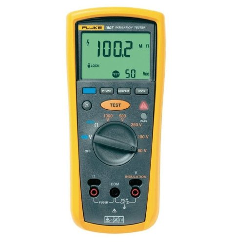 Fluke - 1507CAL 1507 Digital Megohmmeter, 50/100/250/500/1,000V Test Voltages, with a NIST-Traceable Calibration Certificate with Data