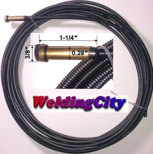 WeldingCity Steel Conduit Liner 42-3035-15 (0.030"-0.035") 15-ft for Lincoln Magnum 200 Series and Tweco No.1 - No.2 MIG Welding Guns