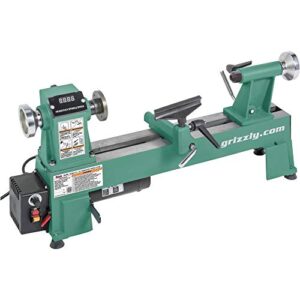 grizzly industrial t25926-10" x 18" variable-speed benchtop wood lathe