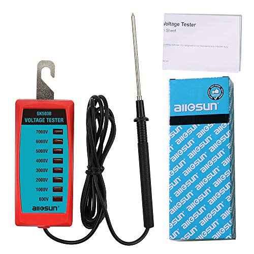 ALLOSUN GK503B NEON Electric Fence Voltage Tester Max 7 kV, Red