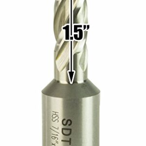 Steel Dragon Tools 7/16" x 1" High Speed Steel Annular Cutter with 3/4" Weldon Shank