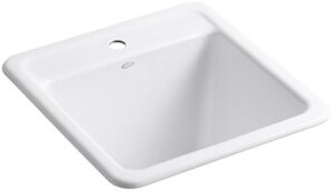 kohler 19022-1-0 park falls utility sink, 22" x 14" x 11", white