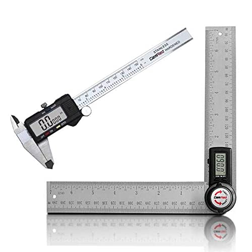 GemRed Digital Measuring Kit - Digital Caliper & Angle Ruler Protractor