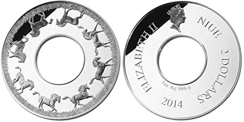 2014 Niué - Year of the Horse - Rotating Coin - 2oz - Silver Coin - $2 Uncirculated