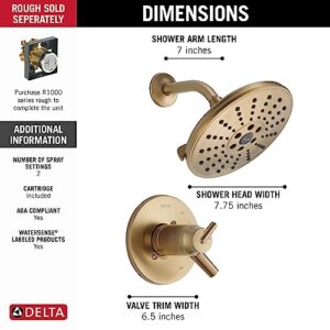 DELTA FAUCET T17T259-CZH2O, Champagne Bronze