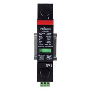 automation systems interconnect asisp150-1p ul 1449 4th ed. din rail mounted surge protection device, screw clamp terminals, 1 pole, 120 vac, pluggable mov module