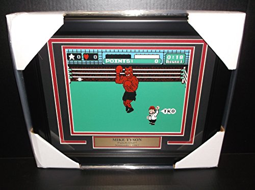 IRON MIKE TYSON 8X10 PHOTO FRAMED PUNCH-OUT NINTENDO 1987