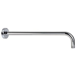 purelux shower arm extension extra long water outlet pj1001 with flange made of stainless steel, chrome finish 16 inches