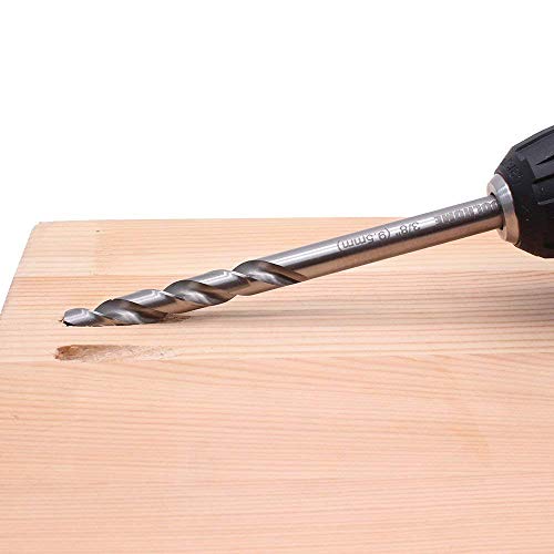 AUTOTOOLHOME 3/8" drill bit with Depth Stop Collar 6.5" Length Replacement Twist Step for Manual pocket hole Jig Master System