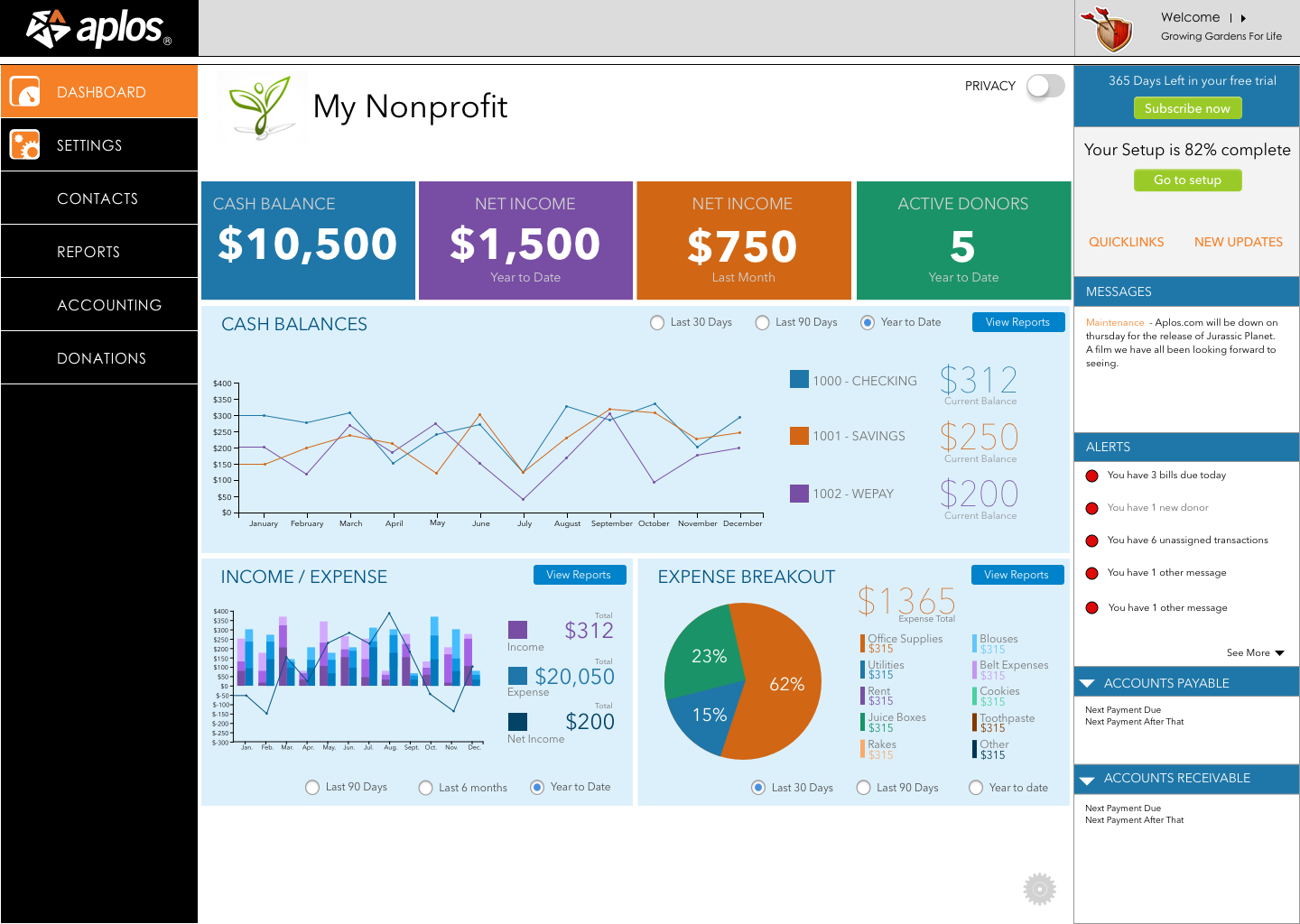 Aplos Nonprofit Accounting (1 year license) [Download]