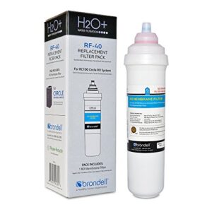 brondell rf-40 membrane water filter replacement for circle under sink reverse osmosis filtration system, lasts 6 months