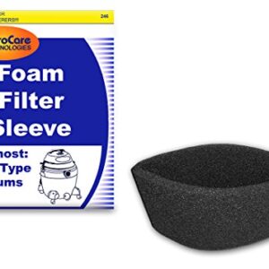 EnviroCare Replacement Vacuum Foam Filter Sleeve Made to fit Shop Vac and Most Wet/Dry Vacuums