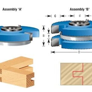 Amana Tool - SC577 Carbide Tipped 3-Wing Tongue & Groove Reversible Stile & Rail 2-13/32 x