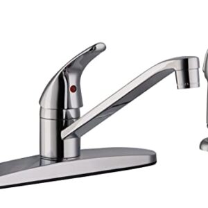 Design House 584037 Middleton Single Handle Kitchen Faucet with Side Sprayer, Polished Chrome