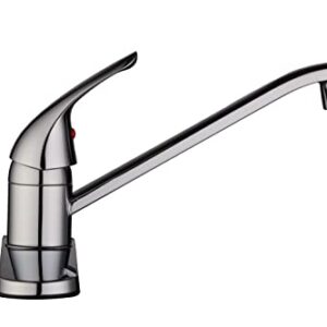 Design House 584037 Middleton Single Handle Kitchen Faucet with Side Sprayer, Polished Chrome