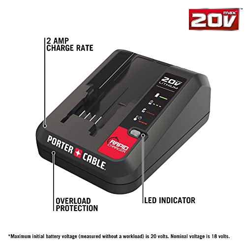 PORTER-CABLE 20V MAX* Battery Charger (PCC692L)