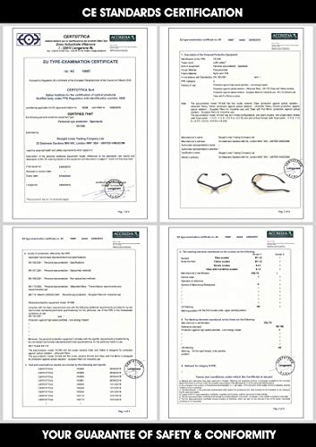 voltX 'Constructor' SAFETY READERS (CLEAR +1.5 Dioptre) Full Lens Reading Safety Glasses ANSI Z87.1+ & CE EN166F, Wraparound Style - Includes Safety Cord with headstop - UV400 anti fog coated lens