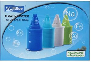 wellblue alkaline water replacement filters (white) - 3 pack