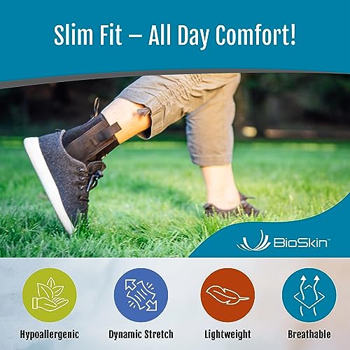 BIOSKIN Ankle Compression Brace - Ankle Wrap for Sprained Ankle, Post Injury Ankle Brace, Ankle Support Brace for Women and Men, Swollen Feet Relief