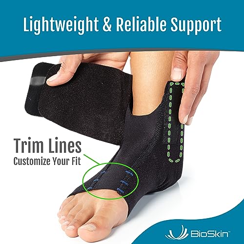 BIOSKIN Ankle Compression Brace - Ankle Wrap for Sprained Ankle, Post Injury Ankle Brace, Ankle Support Brace for Women and Men, Swollen Feet Relief