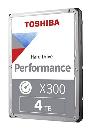 Toshiba X300 4TB Performance & Gaming 3.5-Inch Internal Hard Drive - CMR SATA 6.0 GB/s 7200 RPM 128 MB Cache - HDWE140XZSTA