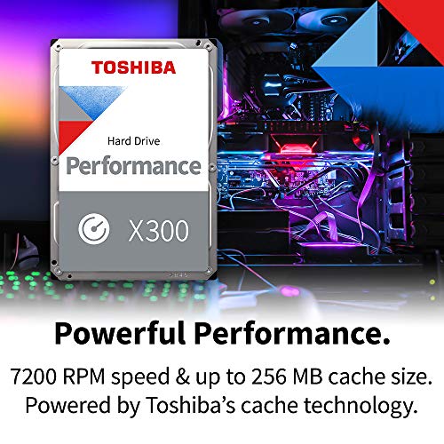 Toshiba X300 4TB Performance & Gaming 3.5-Inch Internal Hard Drive - CMR SATA 6.0 GB/s 7200 RPM 128 MB Cache - HDWE140XZSTA