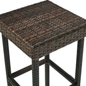 Crosley Furniture Palm Harbor Outdoor Wicker 24-inch Stools - Brown (Set of 2)