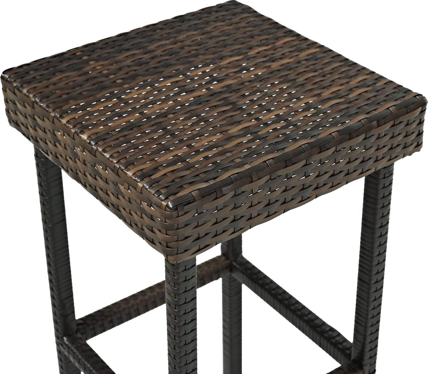 Crosley Furniture Palm Harbor Outdoor Wicker 24-inch Stools - Brown (Set of 2)