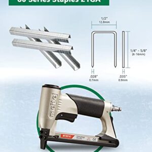 meite MT8016 Pneumatic Upholstery Stapler 21 Gauge 1/2" Crown 1/4" to 5/8" Length Industrial Fine Wire Stapler