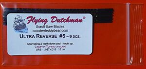 flying dutchman ultra reverse #5 six dozen scroll saw blade pack