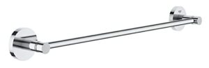 grohe 40688001 essentials towel bar, starlight chrome 18 inch