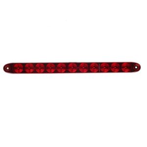 partsam 1pc red 15" 11 led light bar stop turn tail 3rd brake light truck trailer identification id bar waterproof dot compliant