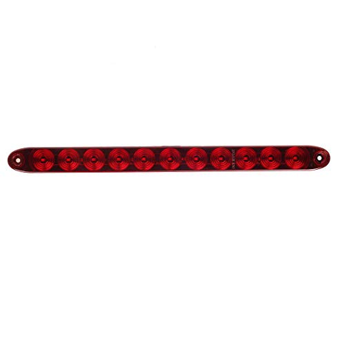 Partsam 1PC Red 15" 11 LED Light Bar Stop Turn Tail 3rd Brake Light Truck Trailer Identification ID Bar Waterproof DOT Compliant