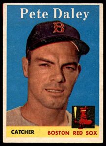 baseball mlb 1958 topps #73 pete daley ex++ red sox