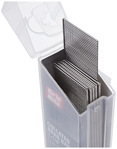 Grip Rite Prime Guard MAXB64876 18-Gauge 304-Stainless Steel Brad Nails in Belt-Clip Box (Pack of 1000), 1-1/4"