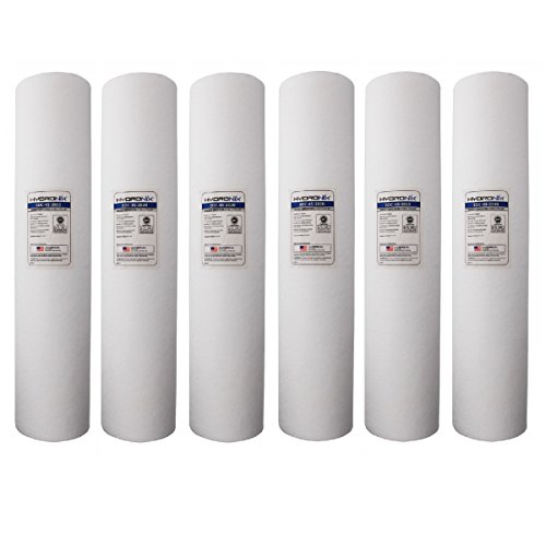 Hydronix SDC-45-2020 20 Micron 20 Inch Whole House Sediment Water Filter 6 Pack