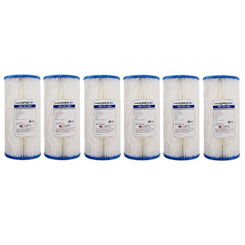 SPC-45-1030 R30-BB & RS6 Compatible Sediment Pleated Water Filter Washable Reusable 4.5 x 10-30 Micron (6 Pack)