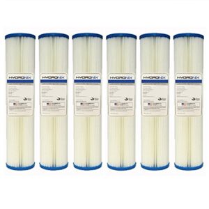 hydronix spc-45-2050 50 micron 20 inch whole house sediment water filter 6 pack